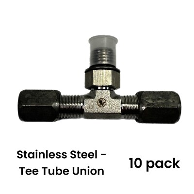 3 way Union- Tee Tube- Stainless Steel- 1/4" Tube Compatible | eBay
