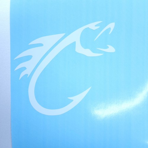 Fish Hook Vinyl Decal Car Truck Boat Laptop Fishing Sticker | eBay