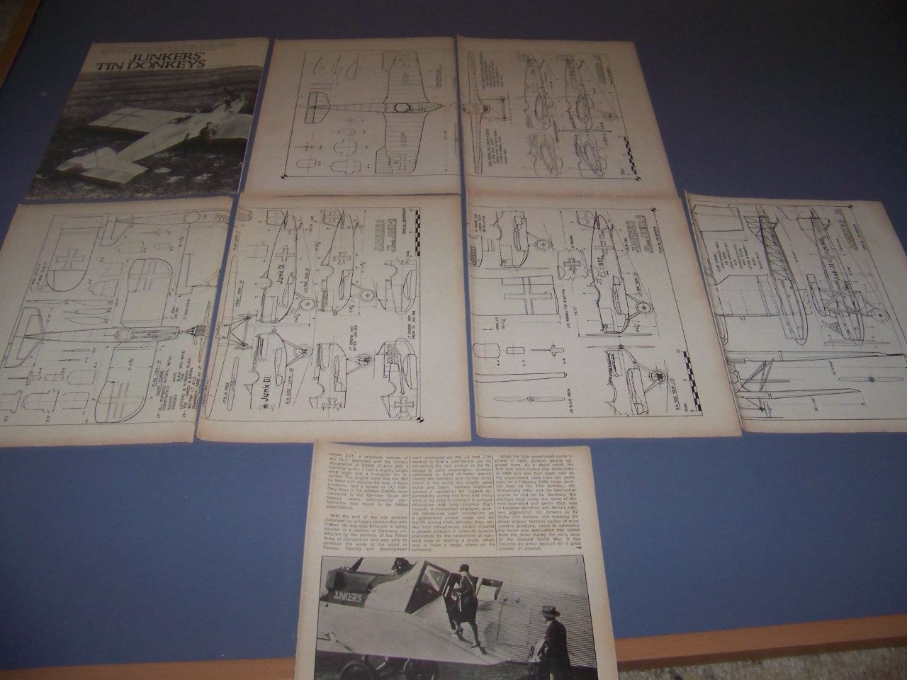 VINTAGE..JUNKERS J2/J7/J9/J8/J10/J4....STORY/HISTORY/4-VIEWS..RARE ...