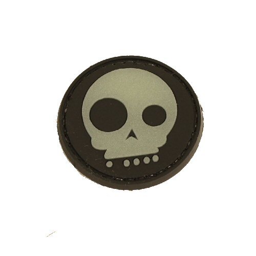 Glow in the Dark Morale Polymer Goofy Skull Self-Adhesive Tactical ...