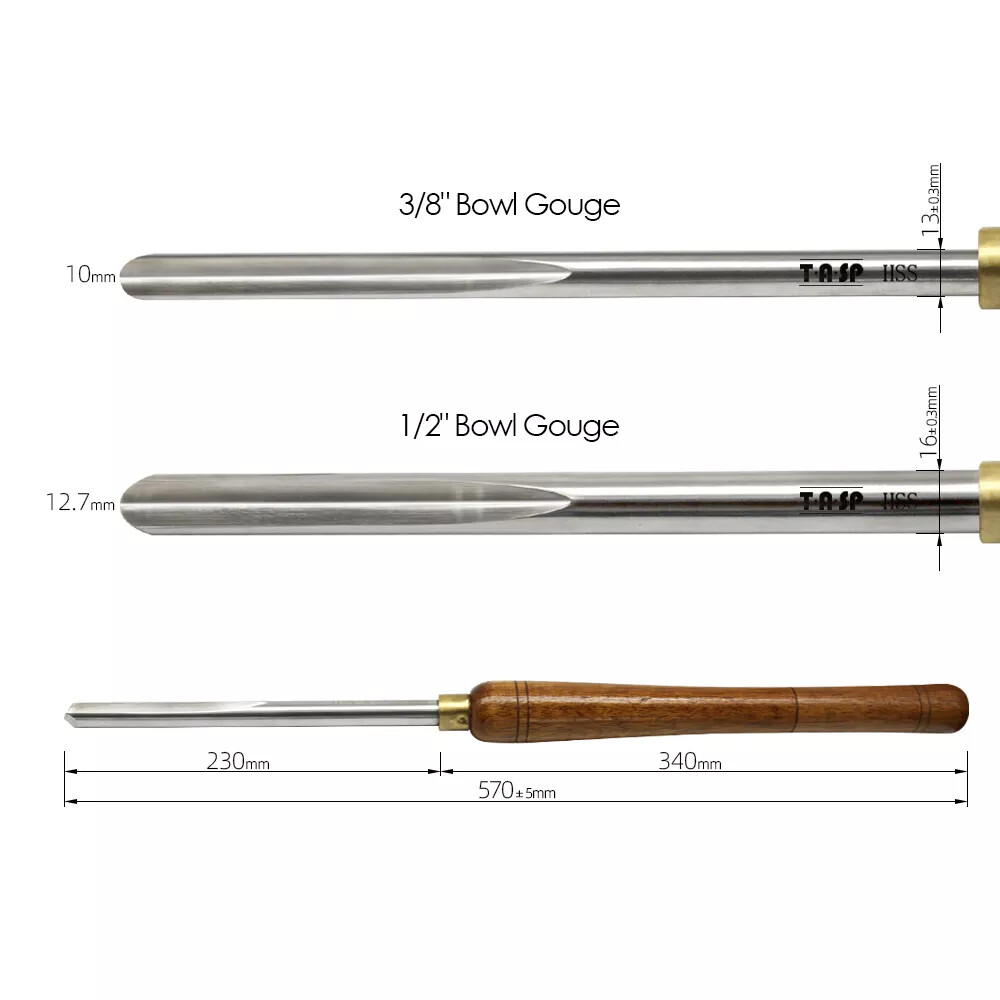 Wood Lathe Turning Bowl Gouge High Speed Steel Working Spindle Roughing ...
