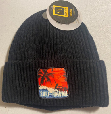 Robin Ruth Womens Original Beanie Cap, Surf Hawaii, Black | eBay