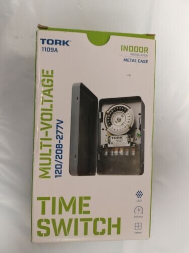 Tork 1109A Multi-Voltage Time Switch 120/208-277V Indoor Metal Case 24 ...