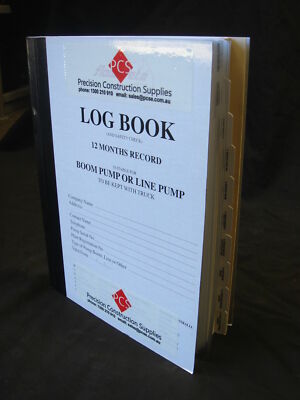 Concrete Pump Logbook | eBay Australia