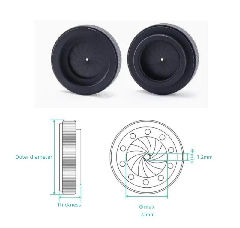 Adjustable 1.2-22mm Iris Diaphragm M30-M30 Camera Lens Module with ...
