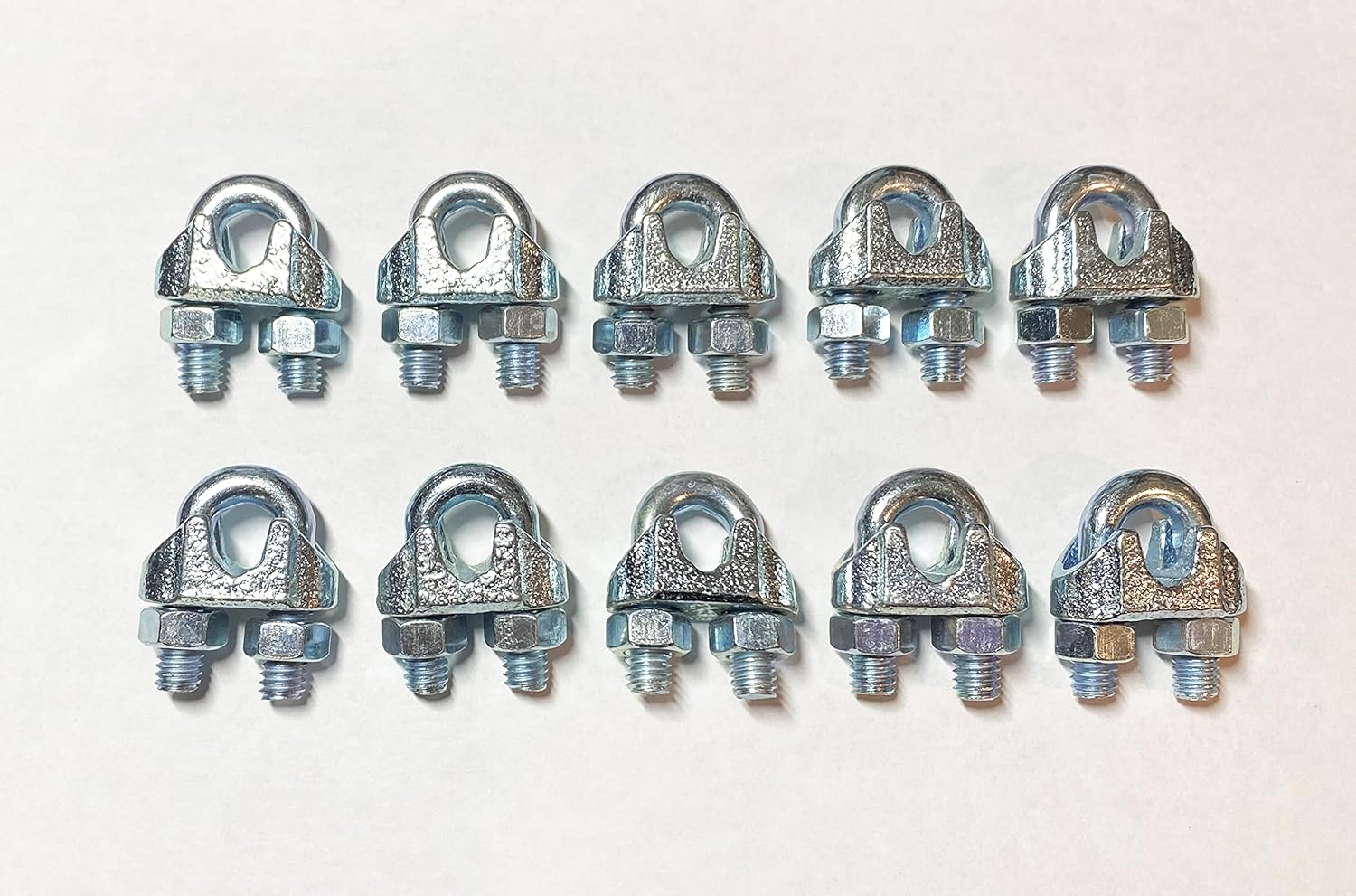 Wire Rope Clamp 1/4 Inch 10 Pack Zinc Plated Galvanized - Wire Rope ...