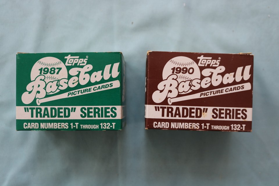 1987 & 1990 TOPPS TRADED SERIES BASEBALL CARDS - COMPLETE 132 CARD SETS ...