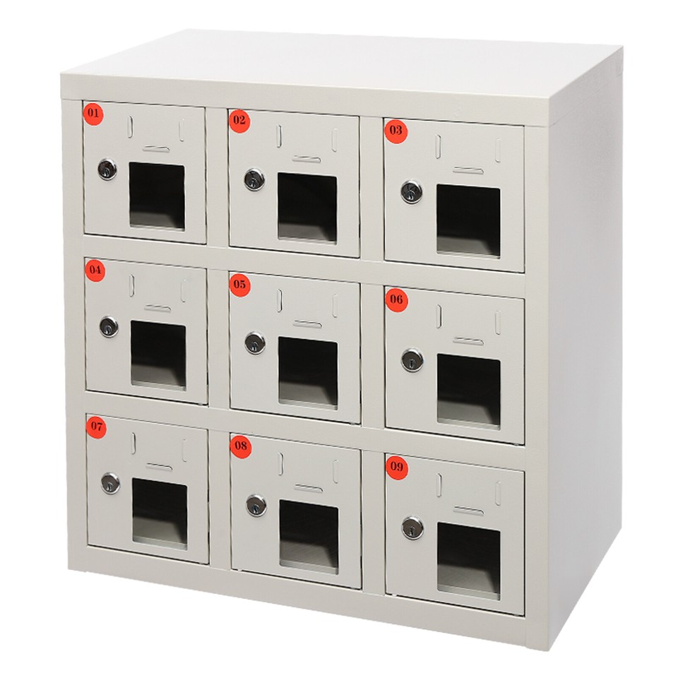Cell Phone Lock Box 9 Slots Phone Locker & Key Cell Phones Storage ...