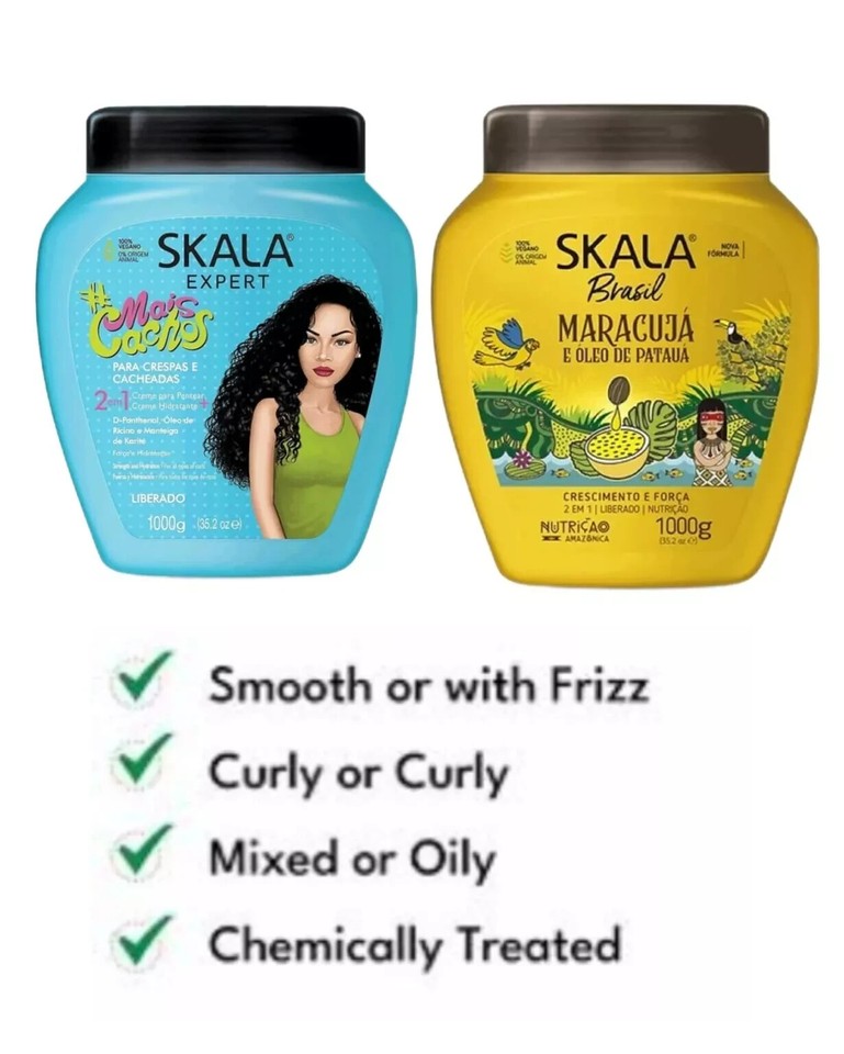 SKALA's 2-in-1 combo for curly hair type 3ABC. Hydrates curls ...