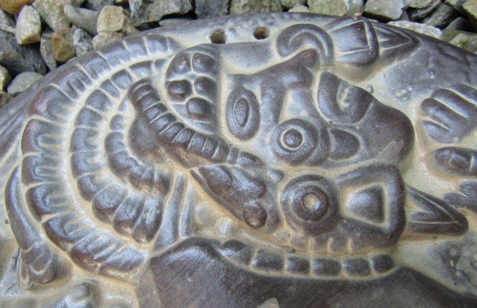 Hand Carved Made Ceramic Aztec Moon Goddess Coyolxauhqui Wall Art ...