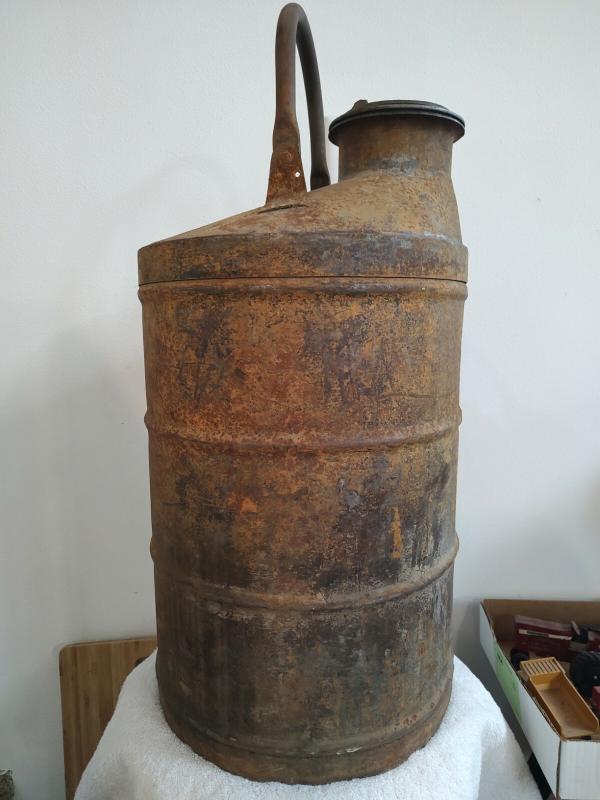 Vint. 20s 30s 10 Gallon Service Station Oil Gas Can Progress MFG. Co ...