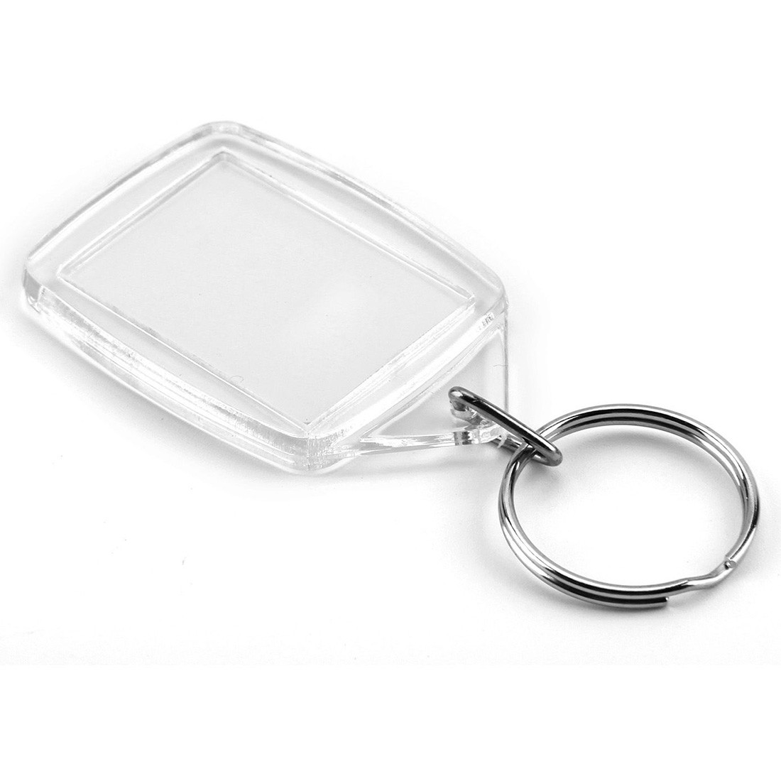 Clear Blank Acrylic Photo Keyring Insert Personalise 45mm X 35mm ...