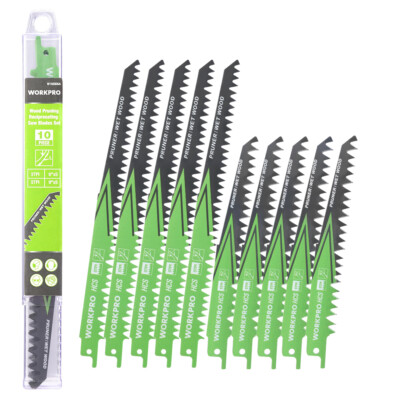 WORKPRO 6/9" Wood Pruning Reciprocating Saw Blades 10PCS 5 TPI Pruner ...