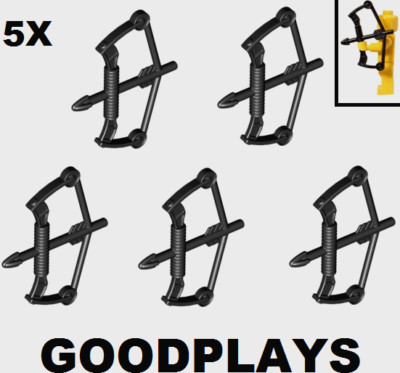 5 Lego Black Compound Bow With Arrow Weapons for Minifigure super ...