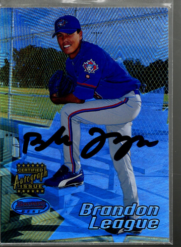 A2202- 2002 Bowman's Best #165 Brandon Ligue B RC Auto - Nm-Mt ...