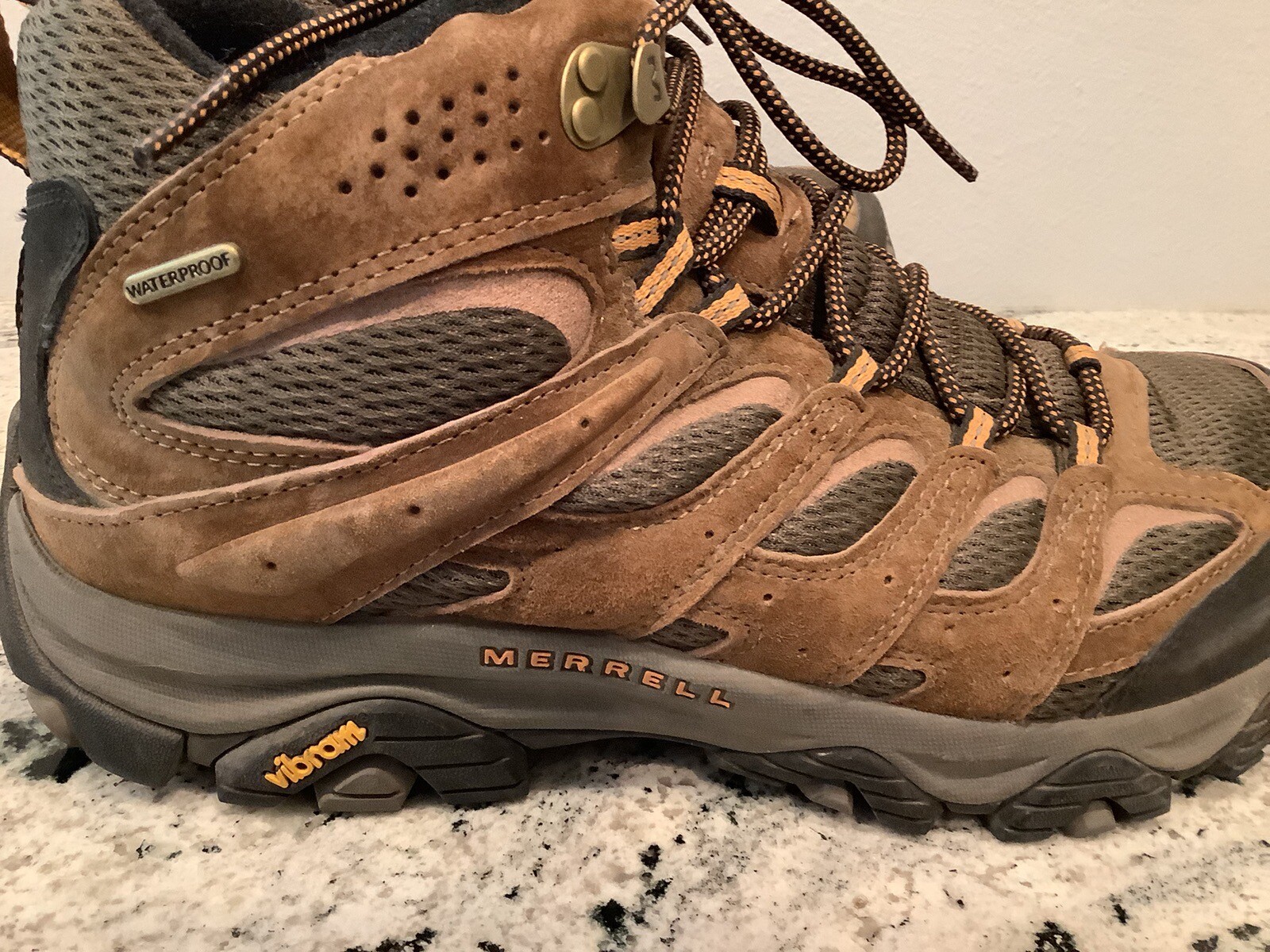 Merrell Mens Moab 3 Mid J035839 Brown Waterproof Hiking Boot 11 Wide | eBay