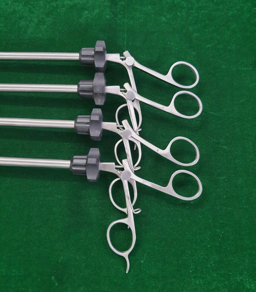 4pc Laparoscopic Gall Bladder Extractor & Stone Holding Forceps 10mm ...