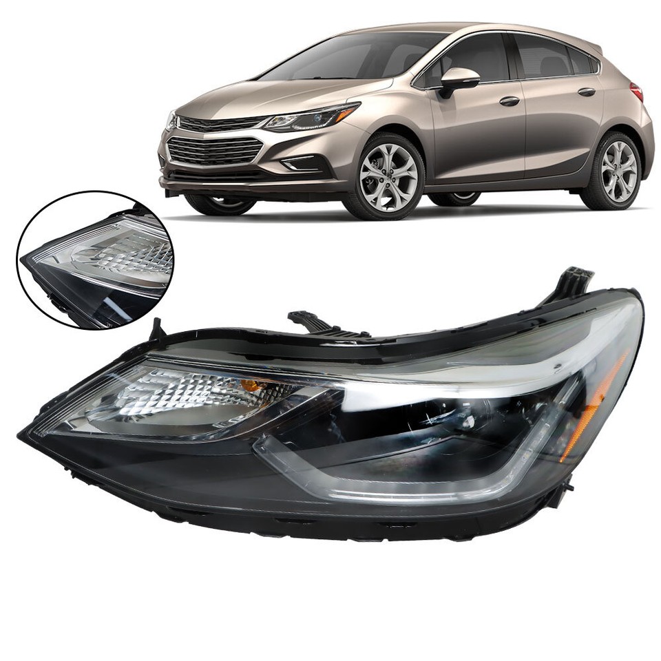 LED DRL Headlight Assembly For Chevy Cruze 2016-2018 Headlamps Left ...