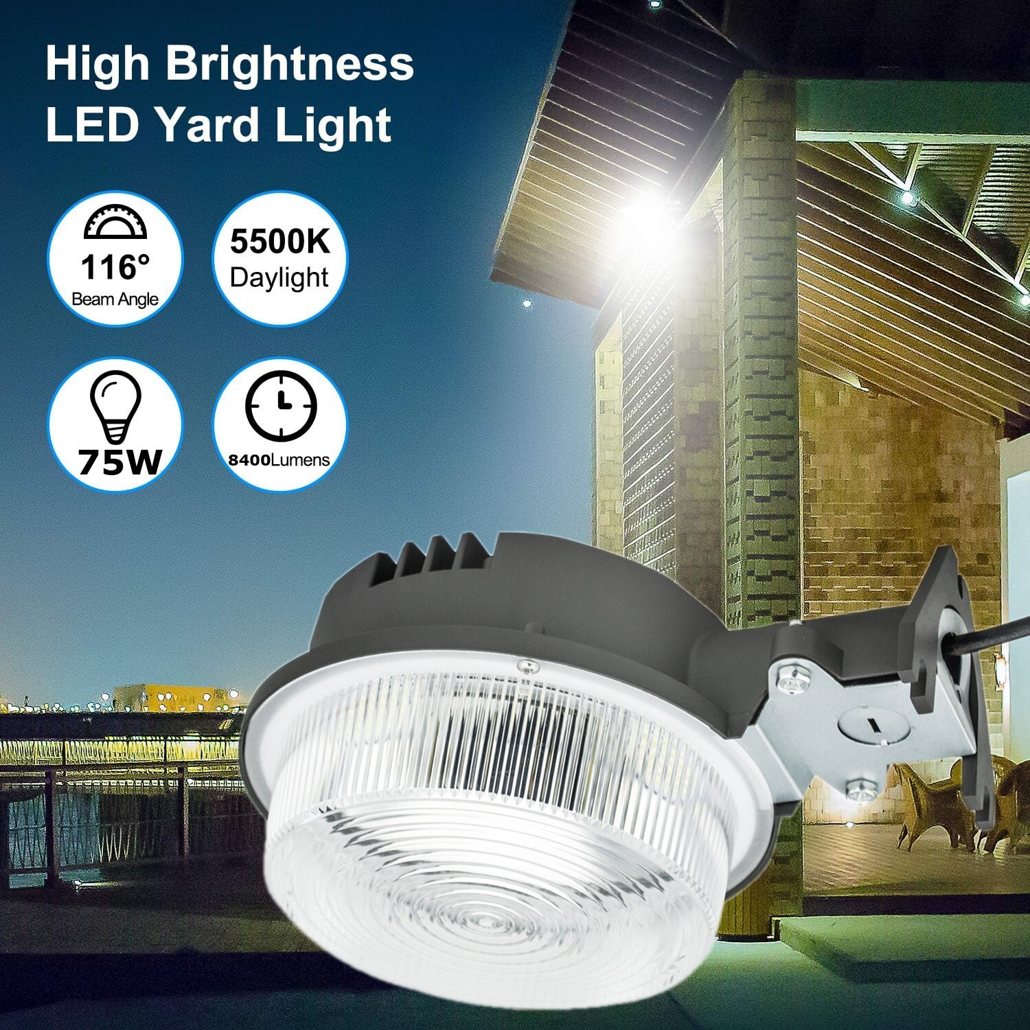 Outdoor LED Barn Yard Street Security Lighting Dusk to Dawn Waterproof ...