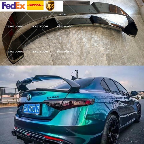 Real Carbon Fiber Rear Trunk Spoiler Wing For Alfa Romeo Giulia 2017 ...
