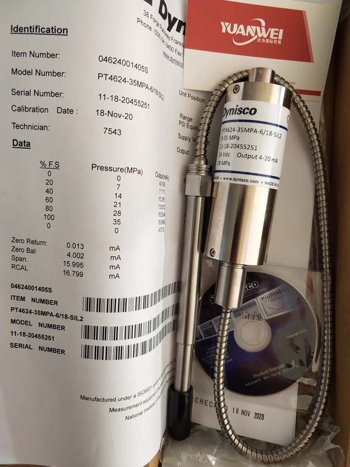 1pcs Dynisco High Temperature Melt Pressure Sensor PT4624-35MPA-6/18 ...