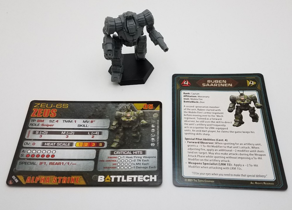 Battletech Inner Sphere Fire Lance - Zeus *Mech & Cards* | eBay