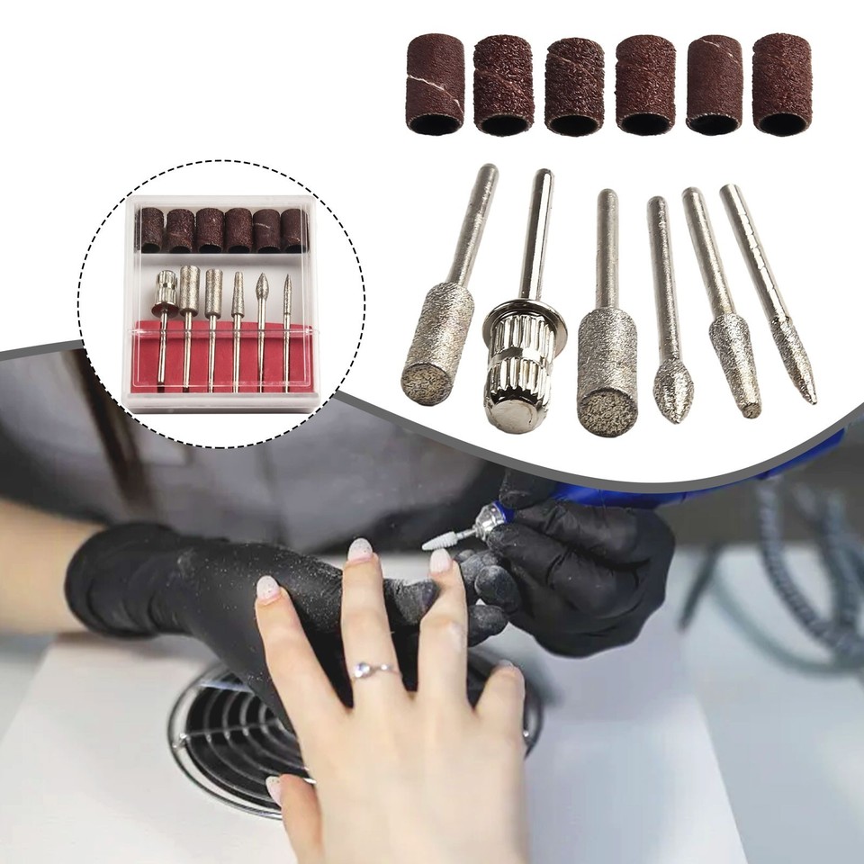 Drill Bits Removing 12pcs Diamond Electric Grind Head Kit Nail Portable ...