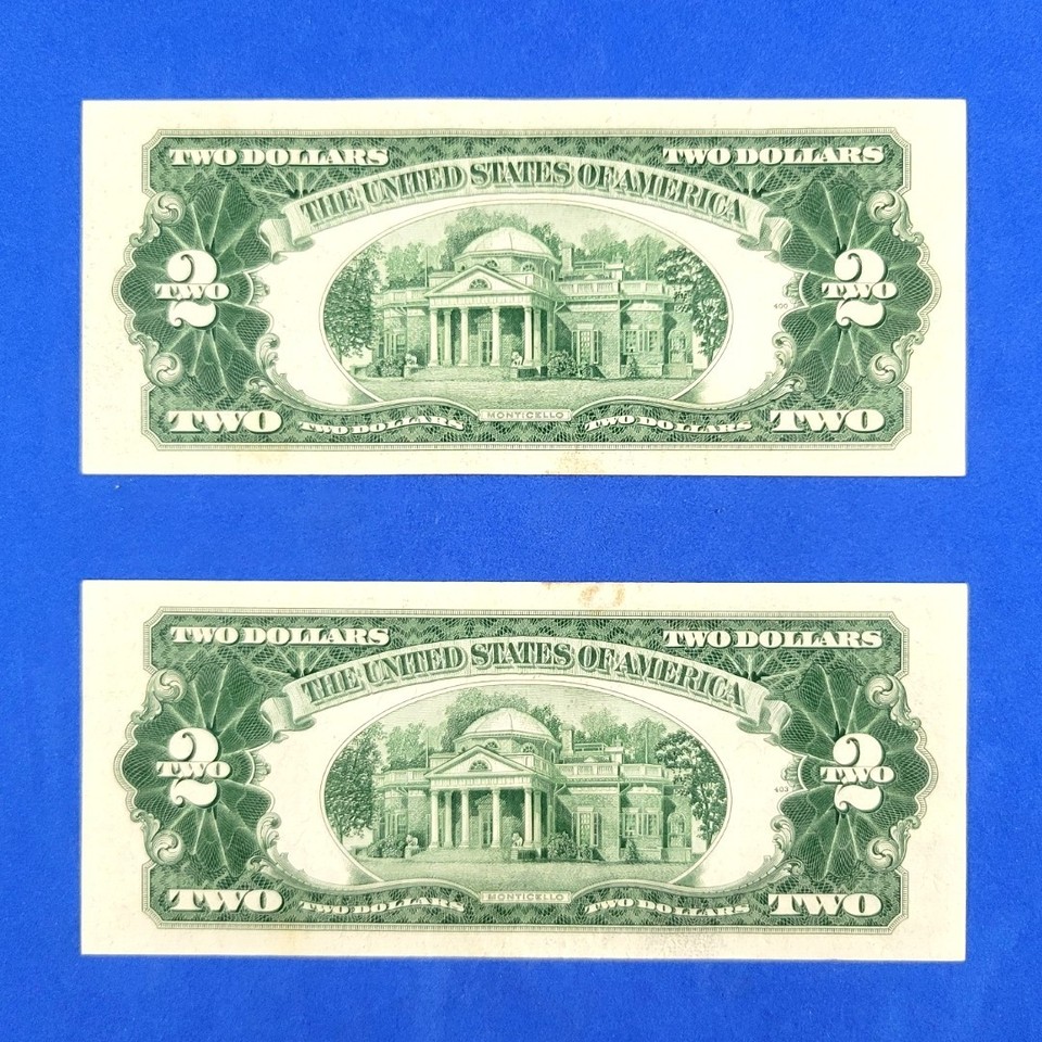 Lot of SIX $2 Dollar Bills (2 Fed Reserve Notes, 4 U.S. Notes) See ...