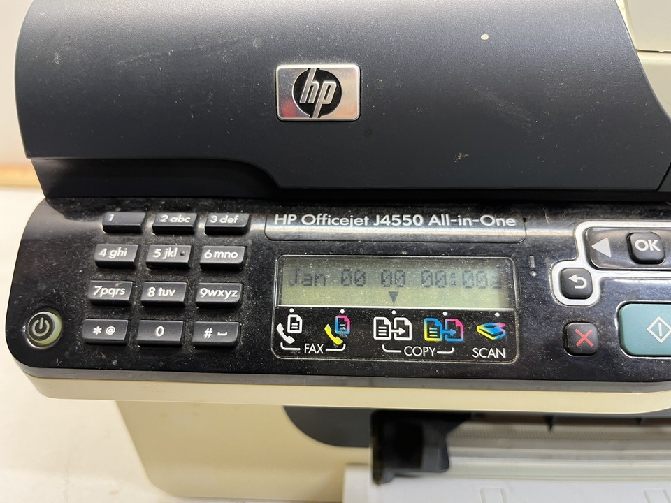 HP OfficeJet J4550 All-In-One Inkjet Printer Tested & Working. no ink ...