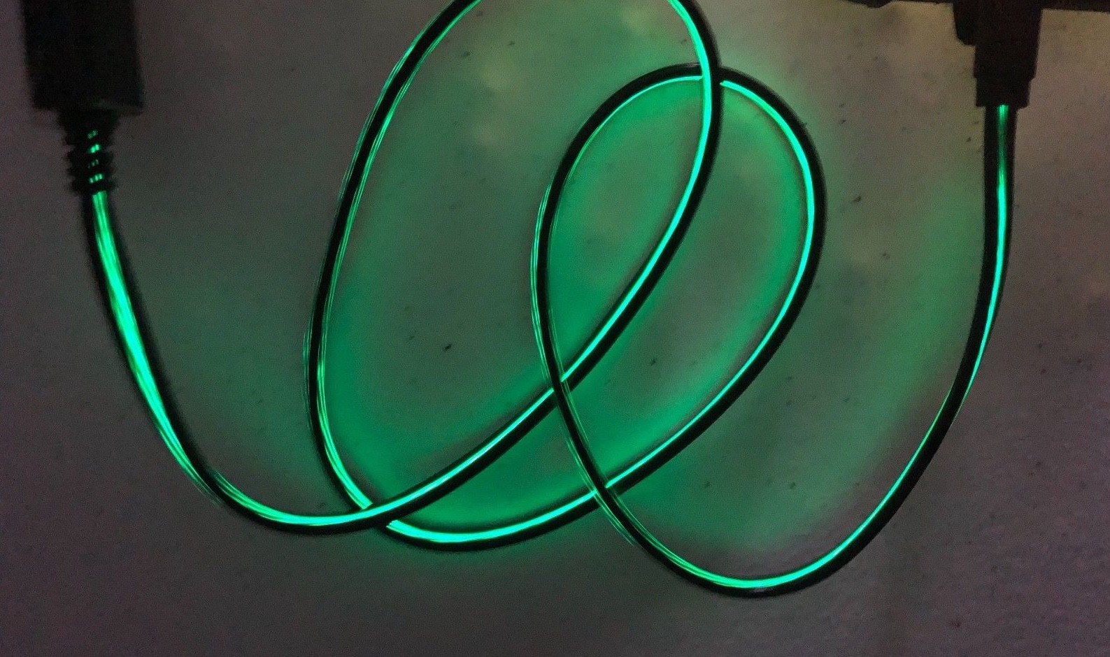 EL-FLOW MOVING VISIBLE LIGHT glow led charger cable for MICRO USB SMART ...