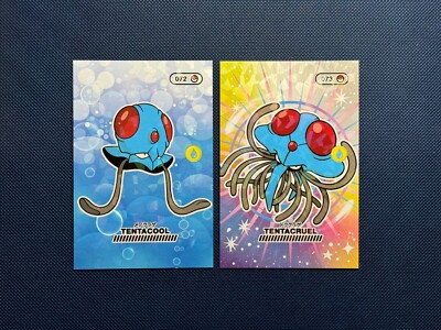 Pokemon Pocket Book Set Tentacool Tentacruel Cracked Ice Holo 2 Card ...