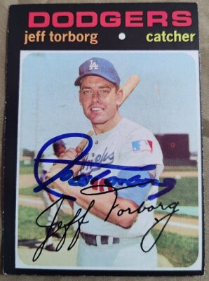 JEFF TORBORG AUTOGRAPHED SIGNED CARD 1971 TOPPS LOS ANGELES DODGERS ...