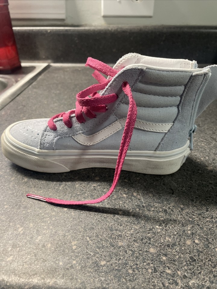 Vans Sk8-Hi Zip Sequin Patch Unicorn Sneakers Girls Size 11 Blue 508731 ...