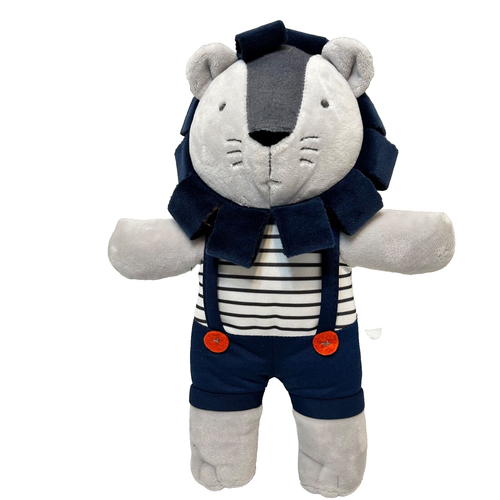 Rare Bon Bebe Plush Lion Blue and White Stuffed Animal Lovey 11" | eBay