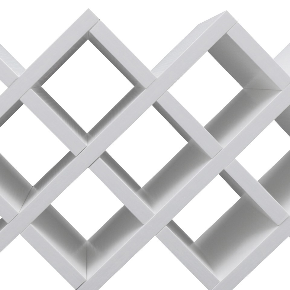 Wood Ten-cell Wine Lattice Rack Wall-Mounted Display Storage Holder ...