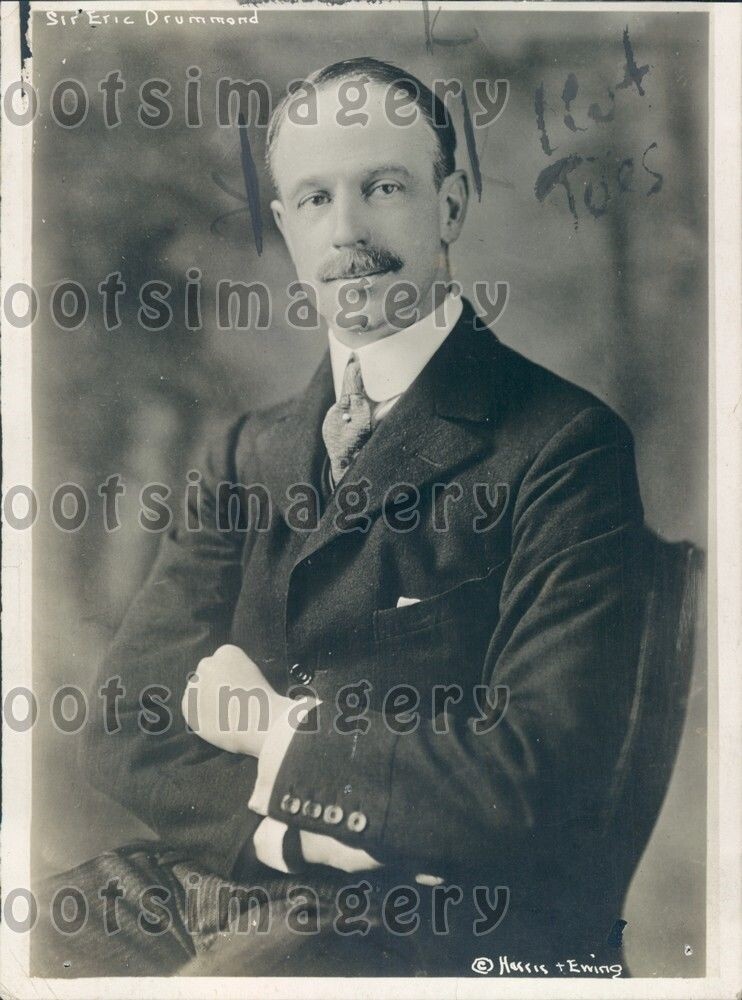 1918 British Politician Diplomat Sir Eric Drummond Earl of Perth Press ...