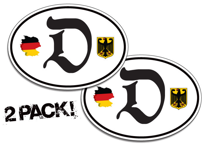 2 PK Custom German Decal Sticker Deutschland Window German Pride For ...
