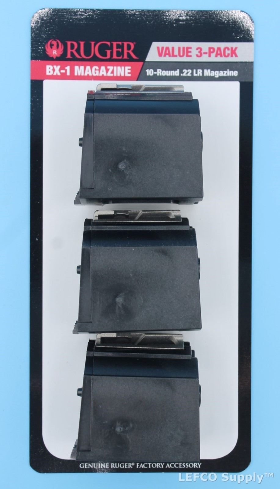 Ruger 10/22 Magazine Value 3 Pack 10-Round 22-LR Genuine BX-1 OEM Clip ...