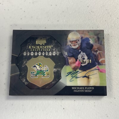MICHAEL FLOYD 2012 Upper Deck Exquisite Dimensions RC On Card Auto/60 ...