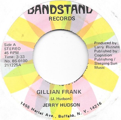 JERRY HUDSON Gillian Frank on Bandstand private '70s rock 45 HEAR | eBay