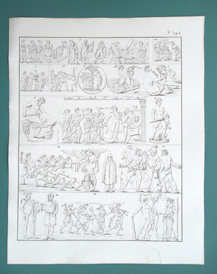 GREEK MYTHOLOGY Prometheus Hercules Fighting Playing Lyre Shooting ...