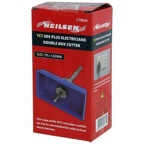 TCT SDS Plus Electricians Box Cutter For single Double Socket Back Box ...