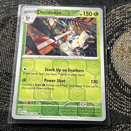 2024 Pokémon Scarlet Violet Shrouded Fable Decidueye 5 /64 Reverse Holo Foil | eBay