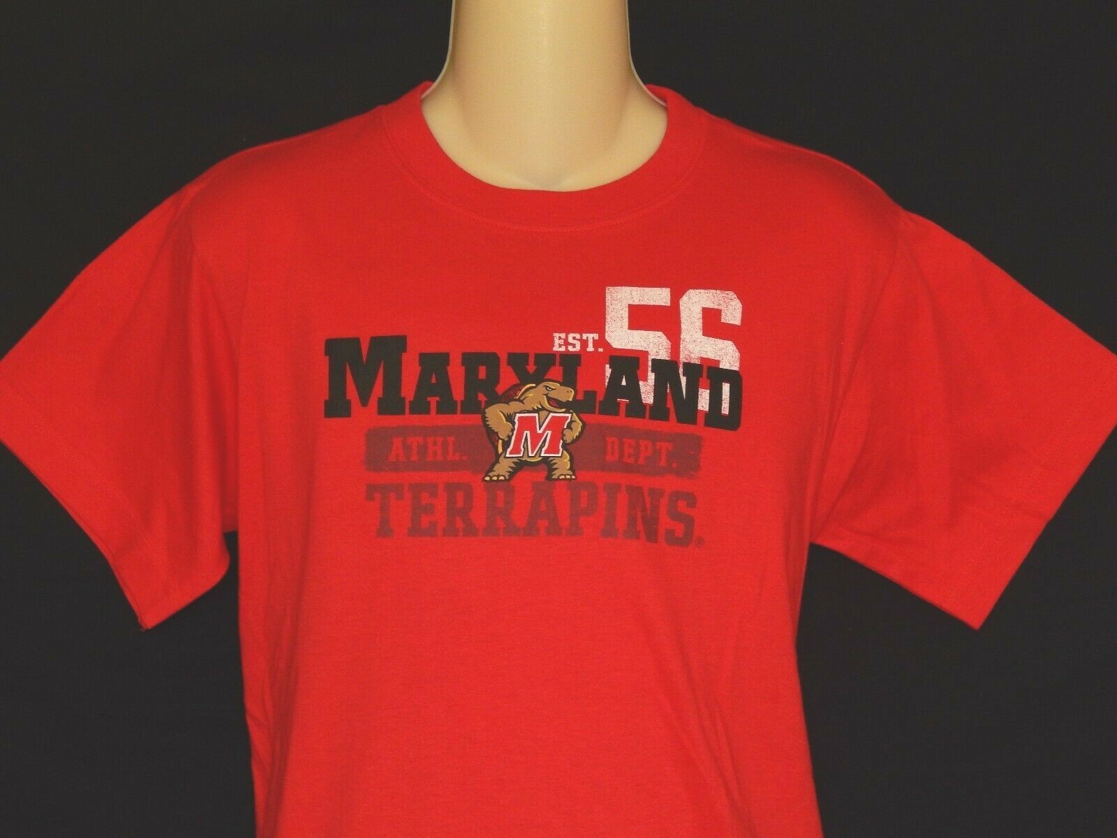 Boys Terrapins T-Shirt Youth Medium 10-12 Red NEW Vintage Maryland ...