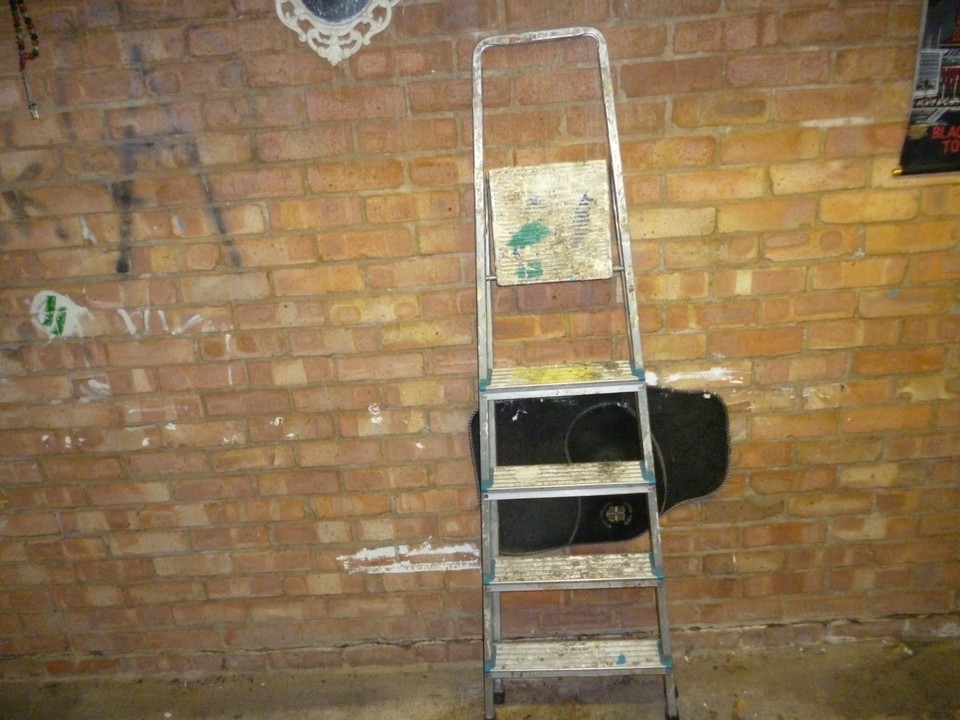 Step Ladder Aluminum Lightweight Folding Ladder used | eBay UK