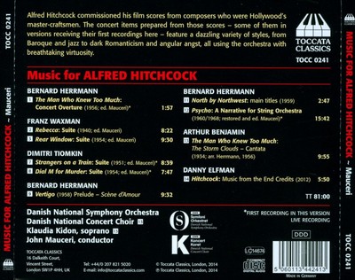 MUSIC FOR ALFRED HITCHCOCK NEW CD 5060113442413| eBay