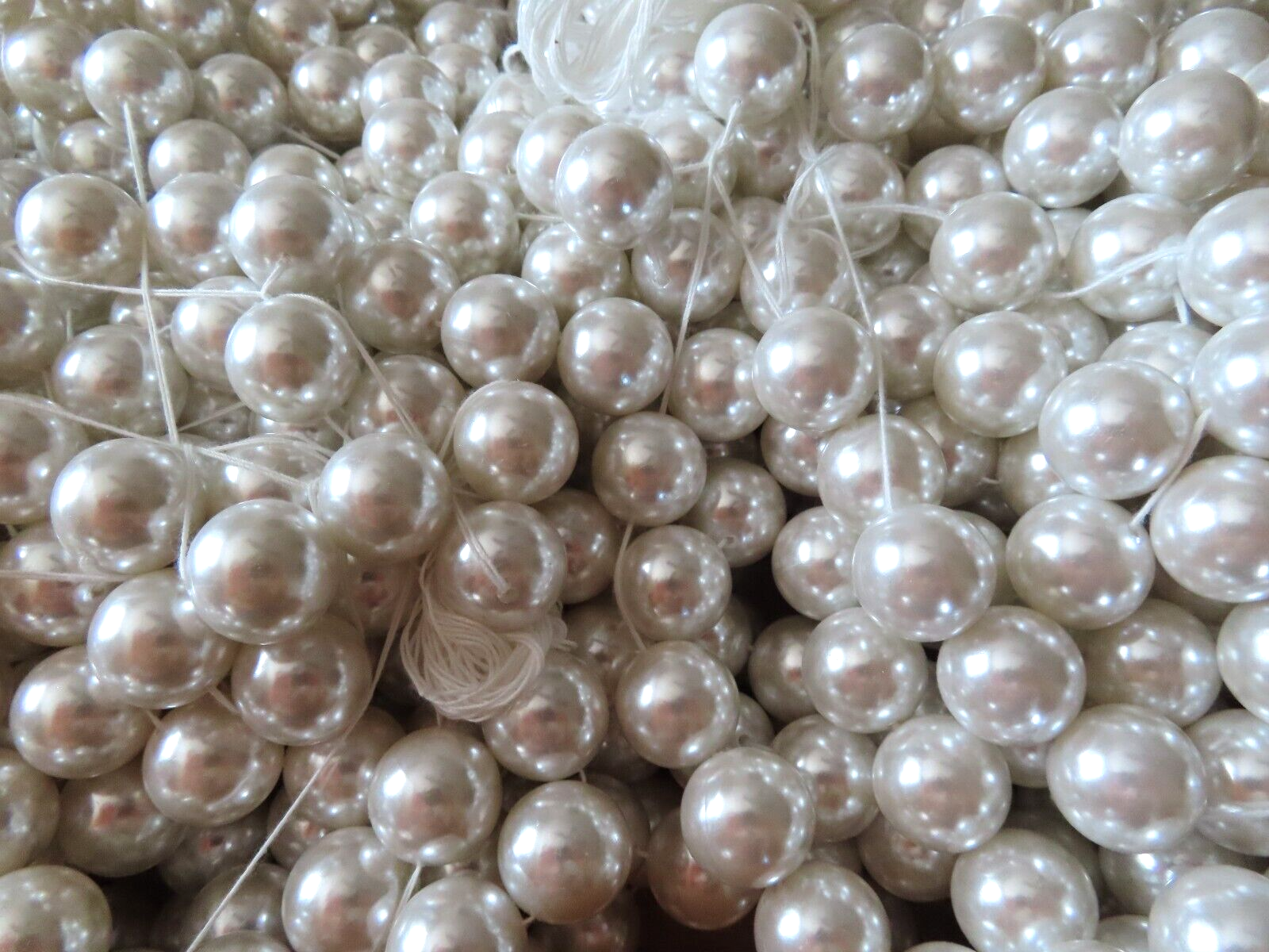 18 Czech. Glass Large round Pearls 20mm satin white. | eBay