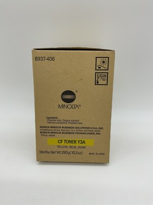 KONICA Minolta LASER JET PRINTER CF TONER CARTRIDGE 10.2OZ Y3A YELLOW ...