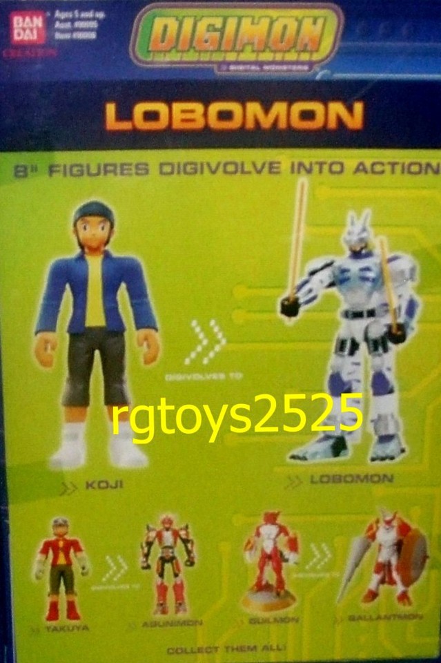 DIGIMON digivolves Lobomon to Koji New Factory Sealed 2004 Digivolving ...