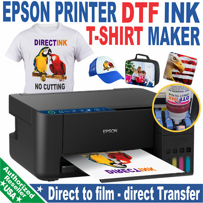 Epson Printer with DTF Ink-Film T-Shirt Printer - Full Kit Start Bundle ...